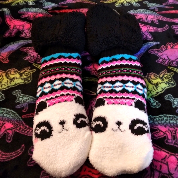 No Brand | Accessories | Cozy Panda Slipper Socks With Grippies | Poshmark